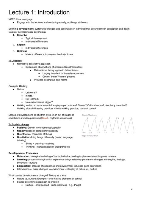 Psy235 Developmental Psychology Lecture Notes Psy235 Developmental Psychology Mq Thinkswap