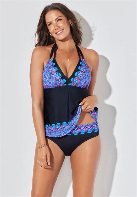 Apron Halter Tankini Set Swimsuits For All