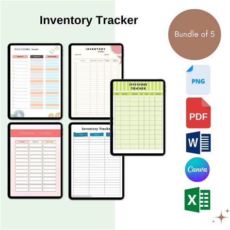 Inventory Tracking Template Printable In PDF Word Excel