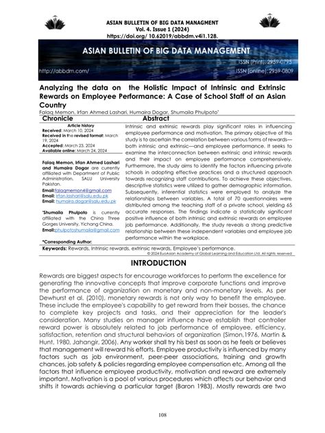 pdf analyzing the data on the holistic impact of intrinsic and