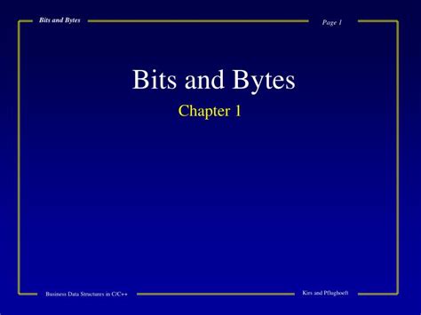 Ppt Bits And Bytes Powerpoint Presentation Free Download Id5785469