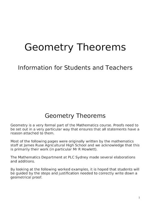 DOC 1 Geometry Theorems Booklet DOKUMEN TIPS