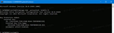 Windows 10에서 Bitlocker 드라이브에 대한 자동 잠금 해제 켜기