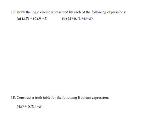 Solved Draw The Logic Circuit Represented By Each Of The Chegg