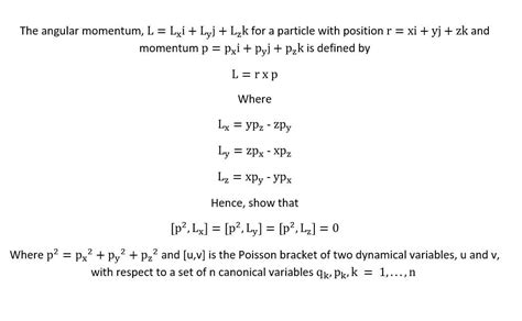 Solved The Angular Momentum L Lyi Lyj Lyk For A