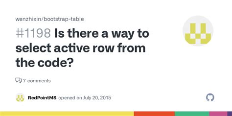 Is There A Way To Select Active Row From The Code · Issue 1198 · Wenzhixin Bootstrap Table