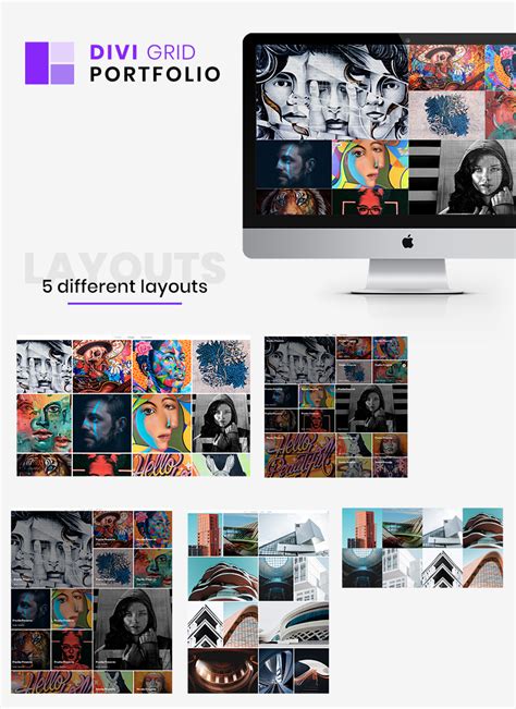 Divi Grid Portfolio Plugin Grid Portfolios For Divi