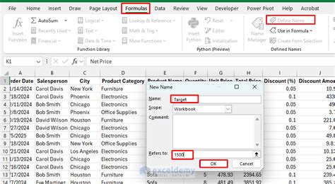 How To Use Named Ranges In Formulas Exceldemy