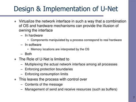 Ppt U Net A User Level Network Interface For Parallel And
