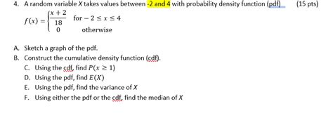 solved 15 pts 4 a random variable x takes values