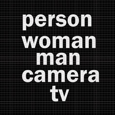 Person Woman Man Camera Tv Trump Cognitive Test Meme Retro Person Wom