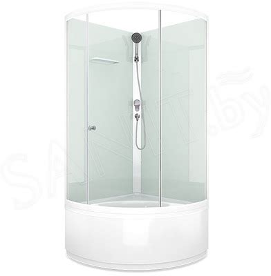 Душевая кабина Domani-Spa Simple 99 Eco high белая без крыши 90х90 ...