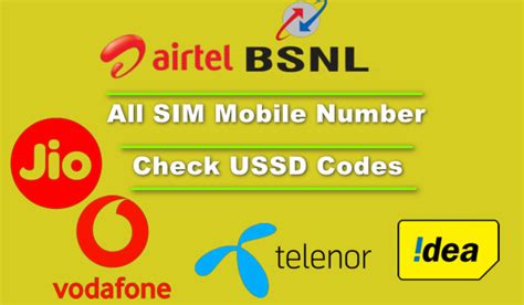 all sim mobile number check ussd codes meena site