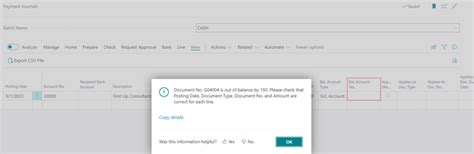 follow these steps to validate export a csv file from my business app