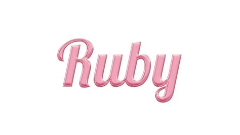 Premium Photo The Word Ruby Is On The Pink Background