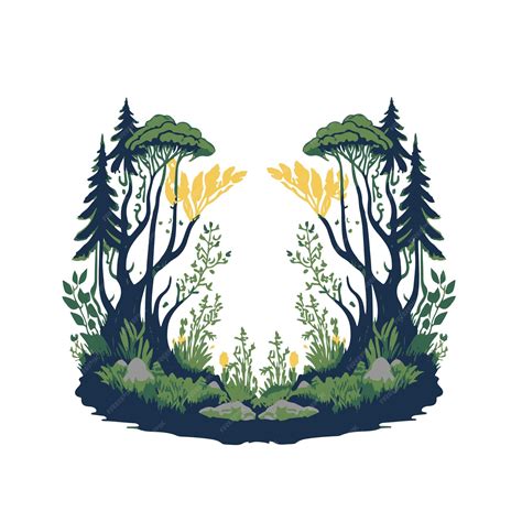 Premium Vector Forest Nature Vector Design