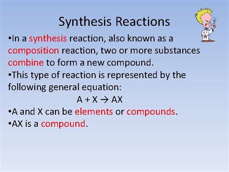 Synthesis Reactions In A Synthesis Reaction Also Known