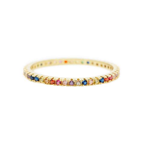 Thin Rainbow Infinity Ring Ragen