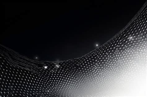 Premium Ai Image White Abstract Net Light Silver Amp Dark Black Style Data Visualization