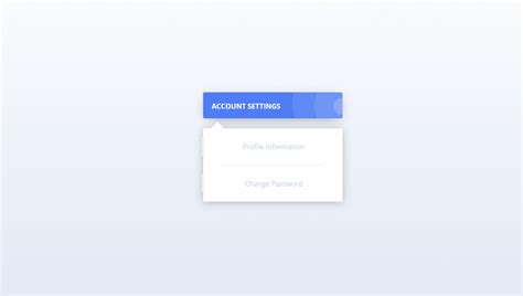 DROPDOWN MENU ANIMATION