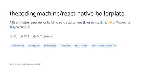 thecodingmachine react native boilerplate