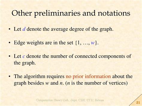 Ppt Approximating The Minimum Spanning Tree Weight In Sublinear Time