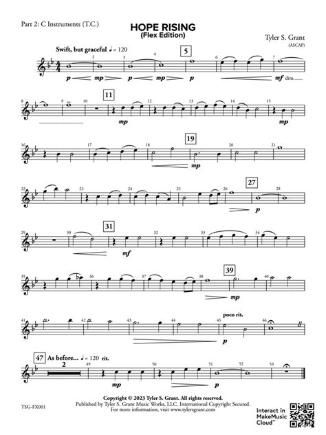 hope rising part 2 c instruments t c concert band digital