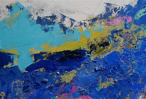 Купити картину «Бурхливе море абстракція олійними фарбами на полотні абстракціонізм Шуляк