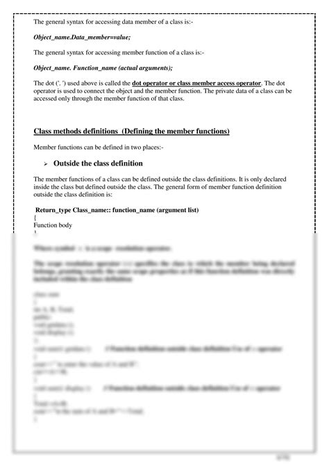 Solution Object Oriented Programming Concepts Full Notes Class 12