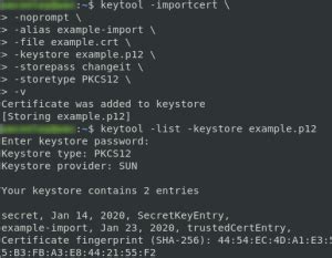 Keytool Import Certificate Keytool Importcert Mister PKI