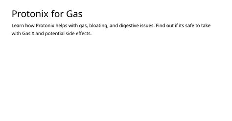 Protonix For Gas Meds Is