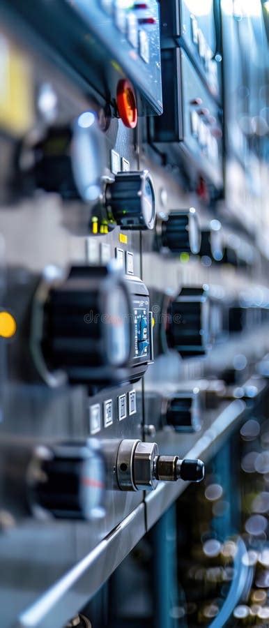 A Macro Shot Of An Automated Refinery Control System Illustrating The Use Of Technology In