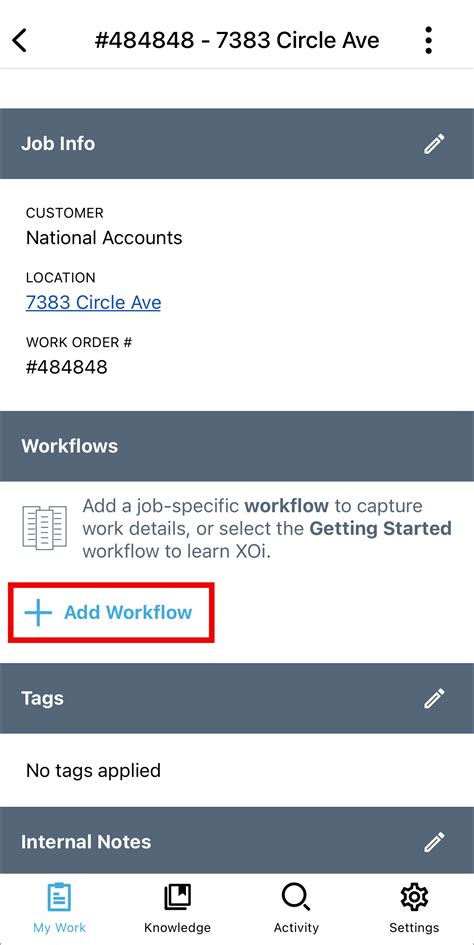 How Do I Add Workflows To A Job In XOi Mobile XOi Technologies