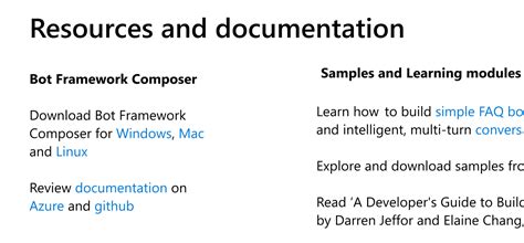 Intro Documentation Available For SDK But Not Composer Issue Microsoft BotFramework