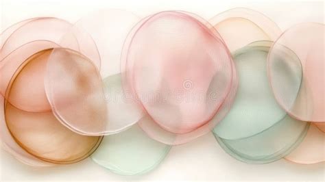 A Composition Of Translucent Colorful Circular Shapes Layered Artistically Stock Illustration