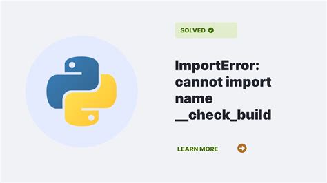 Importerror Cannot Import Name Checkbuild Solved Python Clear