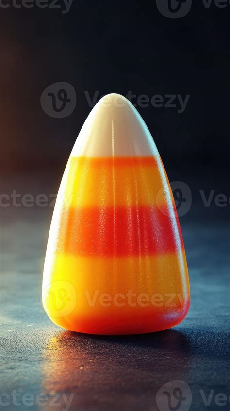 Colorful Candy In The Shape Of A Corn Kernel Displayed On A Rustic