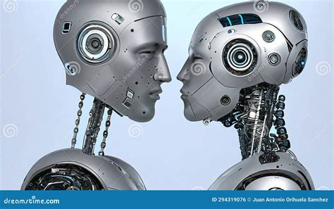cybernetic androids working in a supermarket artificial intelligence