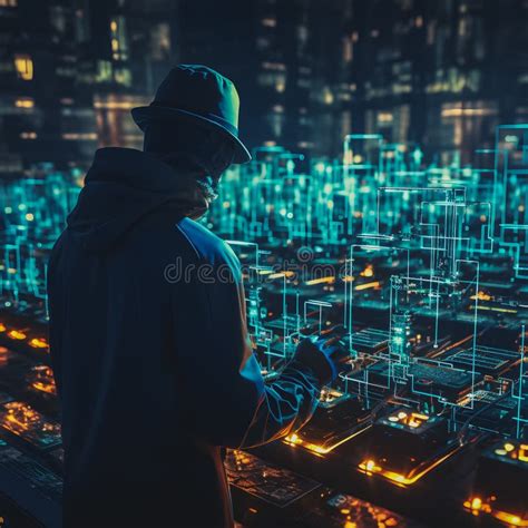 hacker in hoodie cyber security threat and digital intrusion digital