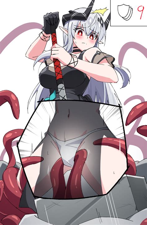 Rule 34 Ambiguous Penetration Arknights Bare Shoulders Black Dress