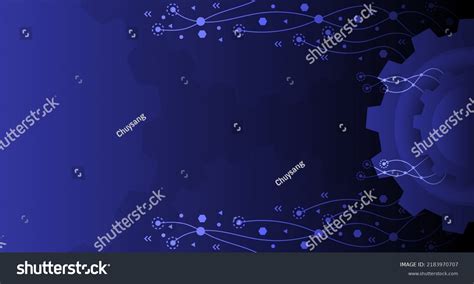 Technology Gear Gradient Digital Telecom Technology Stock Vector