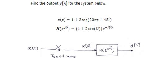 Solved Find The Output Y N For The System Below