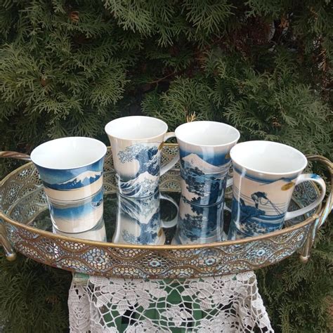 Чашки фарфор новые от известного бренда Hokusai 4 штуки в наборе — цена 2380 грн в каталоге