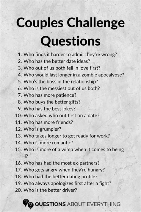 102 Fun Couples Challenge Questions For Instagram And Tiktok Couples