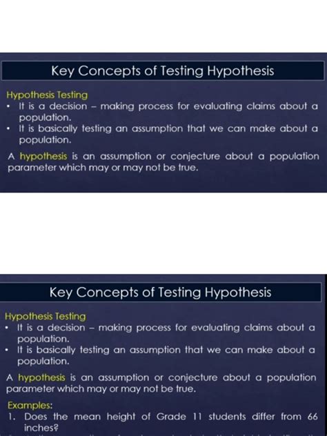 hypothesis testing pdf