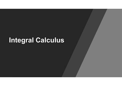 Solution Math 05 Integral Calculus Lecture Problems With Solutions