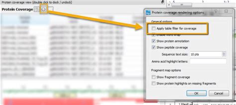 How To Filter And Update Protein Coverage View In Peptide Workflows Protein Metrics