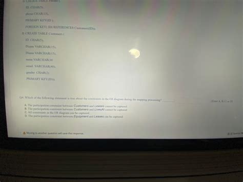 solved consider the following e r diagram task write sql