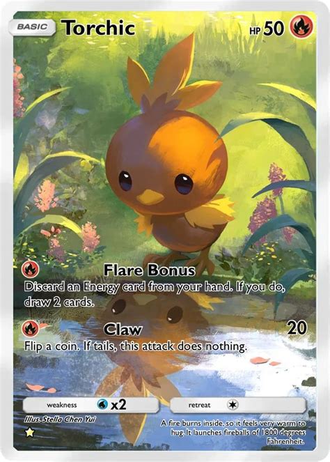 Torchic Credit Stellachenyui Torchic Holo Pokemon Card Torchic
