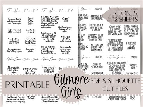 Gilmore Girls Quote Stickers Printable Stickers Erin Condren